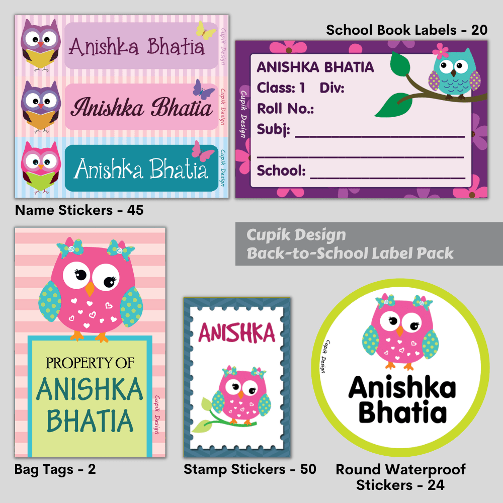 Owls - Back to School Label Pack – Babble Wrap